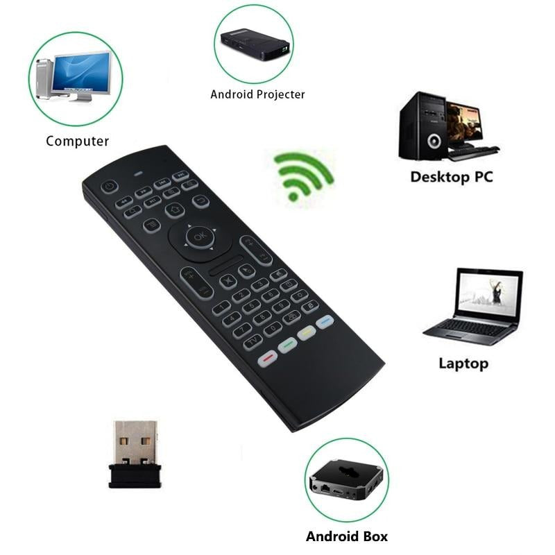 Wireless Backlit Air Mouse/Keyboard with Smart Voice Remote Control ...