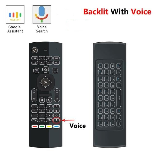 Wireless Backlit Air Mouse/Keyboard with Smart Voice Remote Control ...